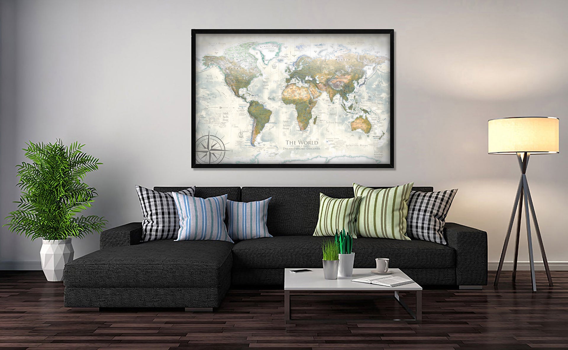 Personalized World Traveler Push Pin Map - Odyssey – GeoJango Maps