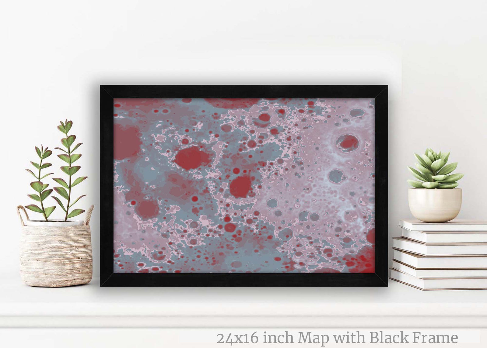3D Map of the Moon, Space Artwork – GeoJango Maps