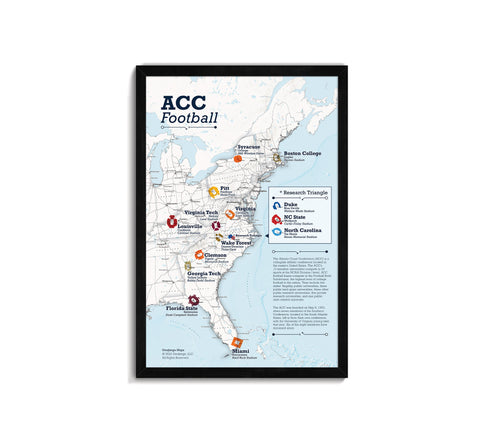 ACC College Football Stadium Conference Map – GeoJango Maps