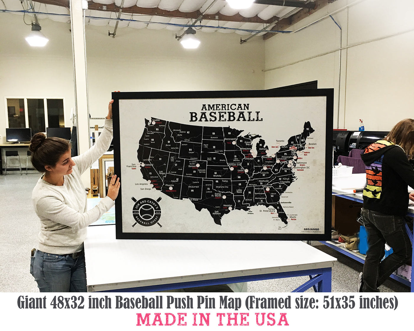 MLB Map - Ballparks and Teams - Baseball Stadium Wall Art | GeoJango ...