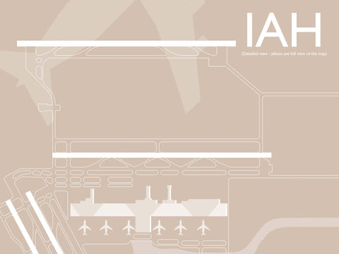 IAH - George Bush Airport Runway Map – GeoJango Maps
