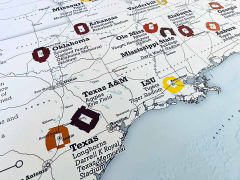 SEC College Football Stadium Map – GeoJango Maps