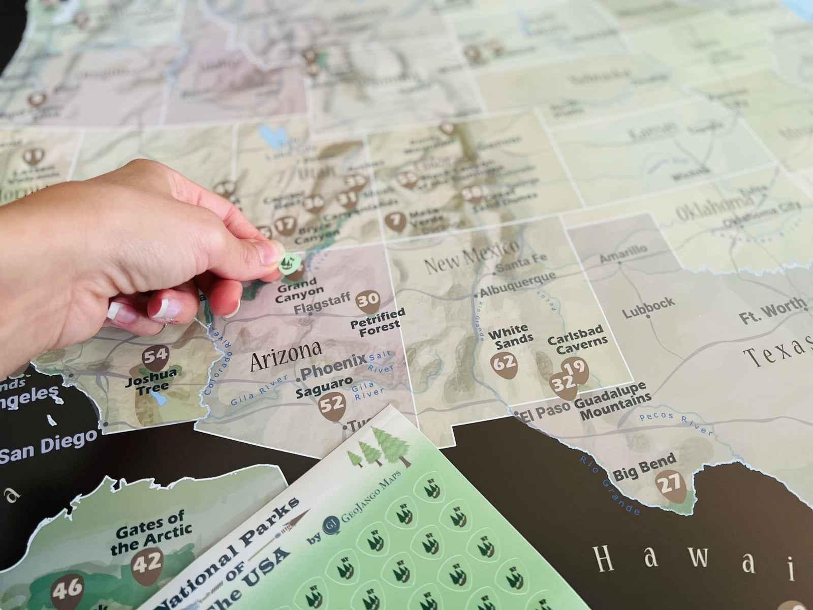 National Parks Sticker Map - Track USA Travels – GeoJango Maps