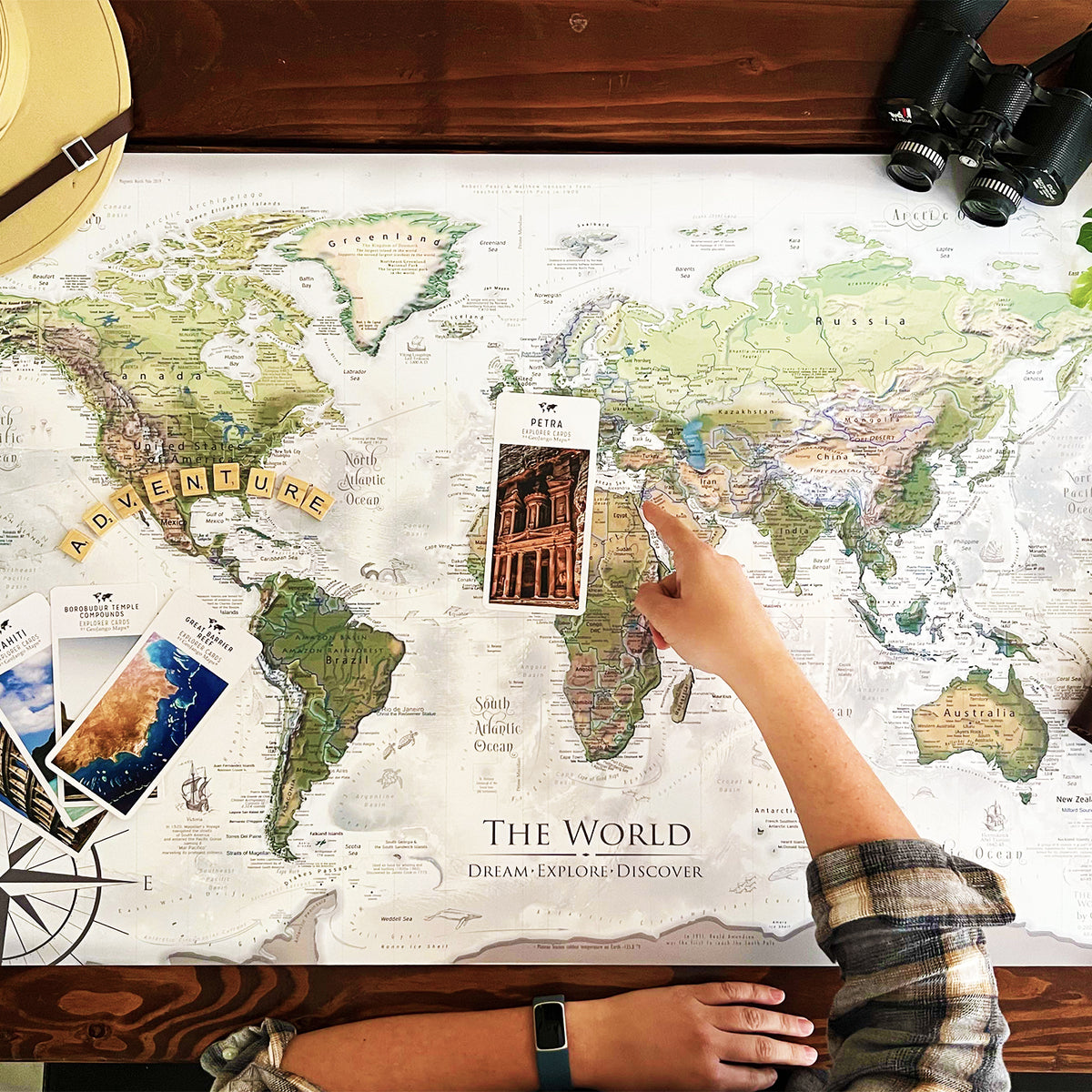 Personalized World Map - Travel Tracker Map with Pins - Nautilus ...