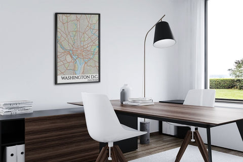 Framed City Street Map - Select Your City – GeoJango Maps