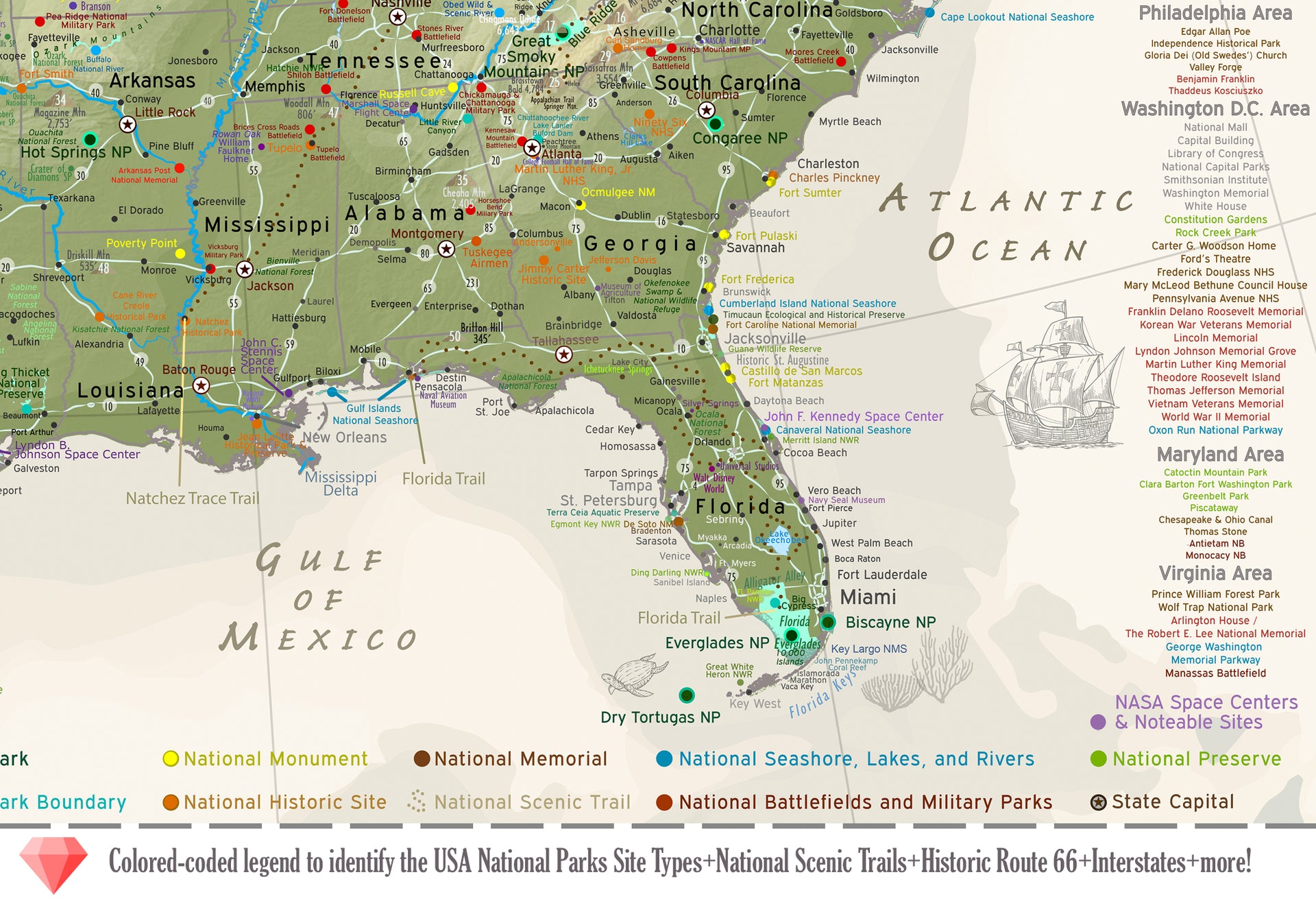 Wholesale National Parks Map - Nautilus Edition – GeoJango Maps