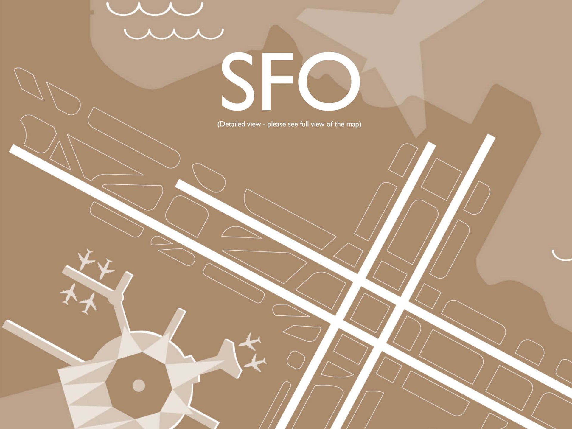 SFO San Francisco Airport Map – GeoJango Maps