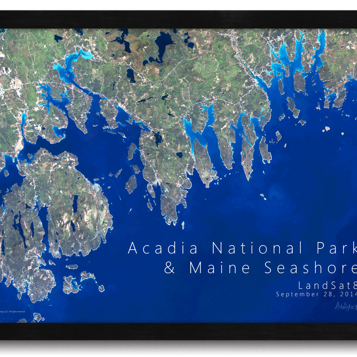 Acadia Satellite Map | Acadia National Park Map – GeoJango Maps