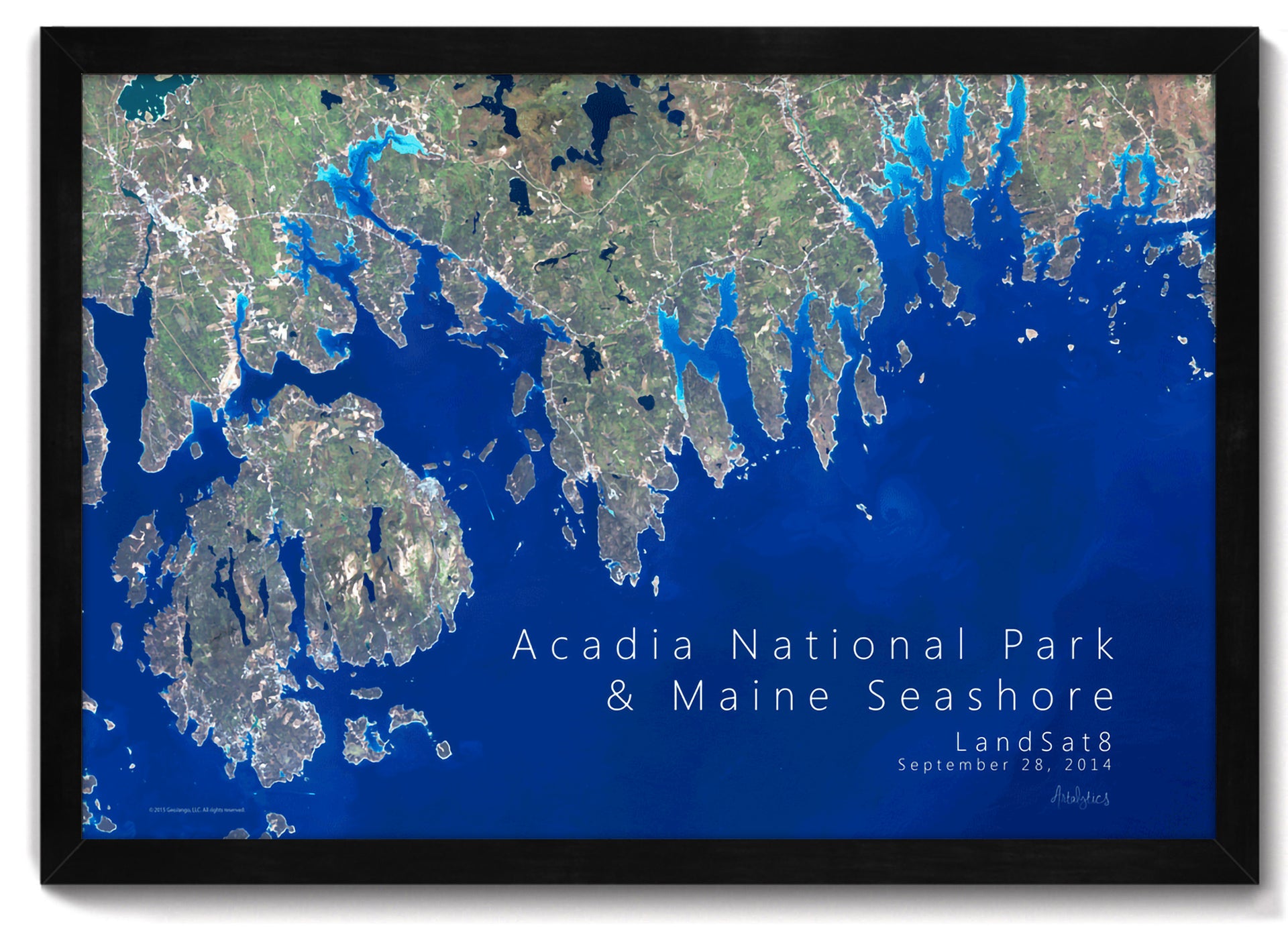 Acadia Satellite Map | Acadia National Park Map – GeoJango Maps