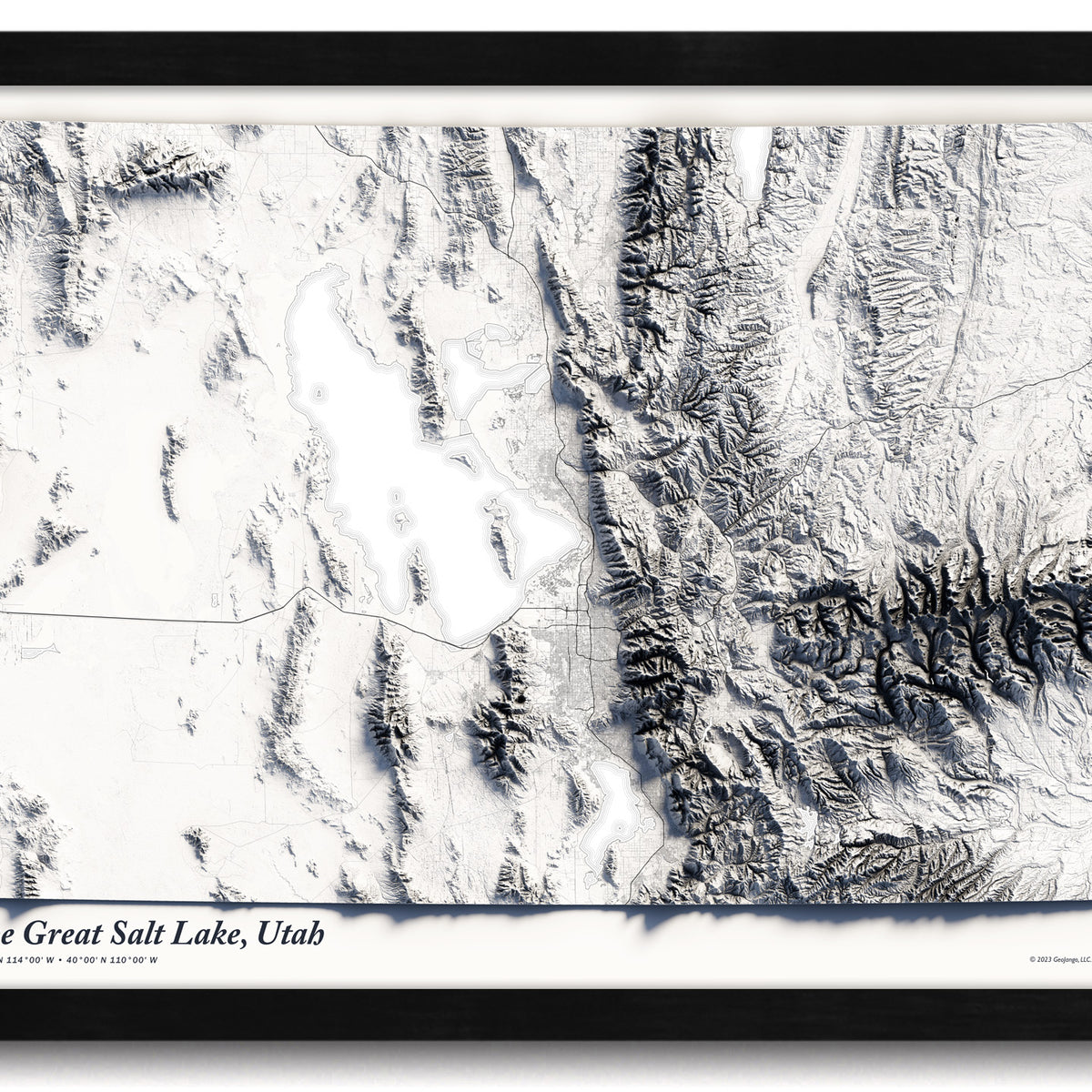 The Great Salt Lake Shaded Relief Map – GeoJango Maps