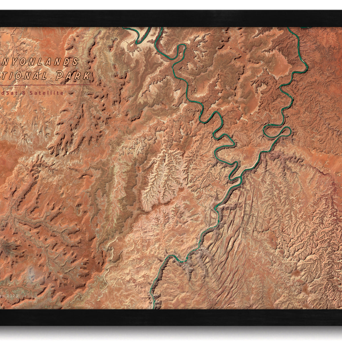 Canyonland Satellite National Park Map – GeoJango Maps