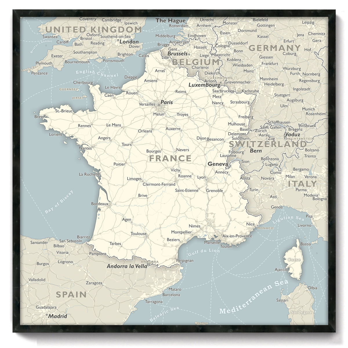 Wall Map of France, Track and Plan Your Adventures – GeoJango Maps