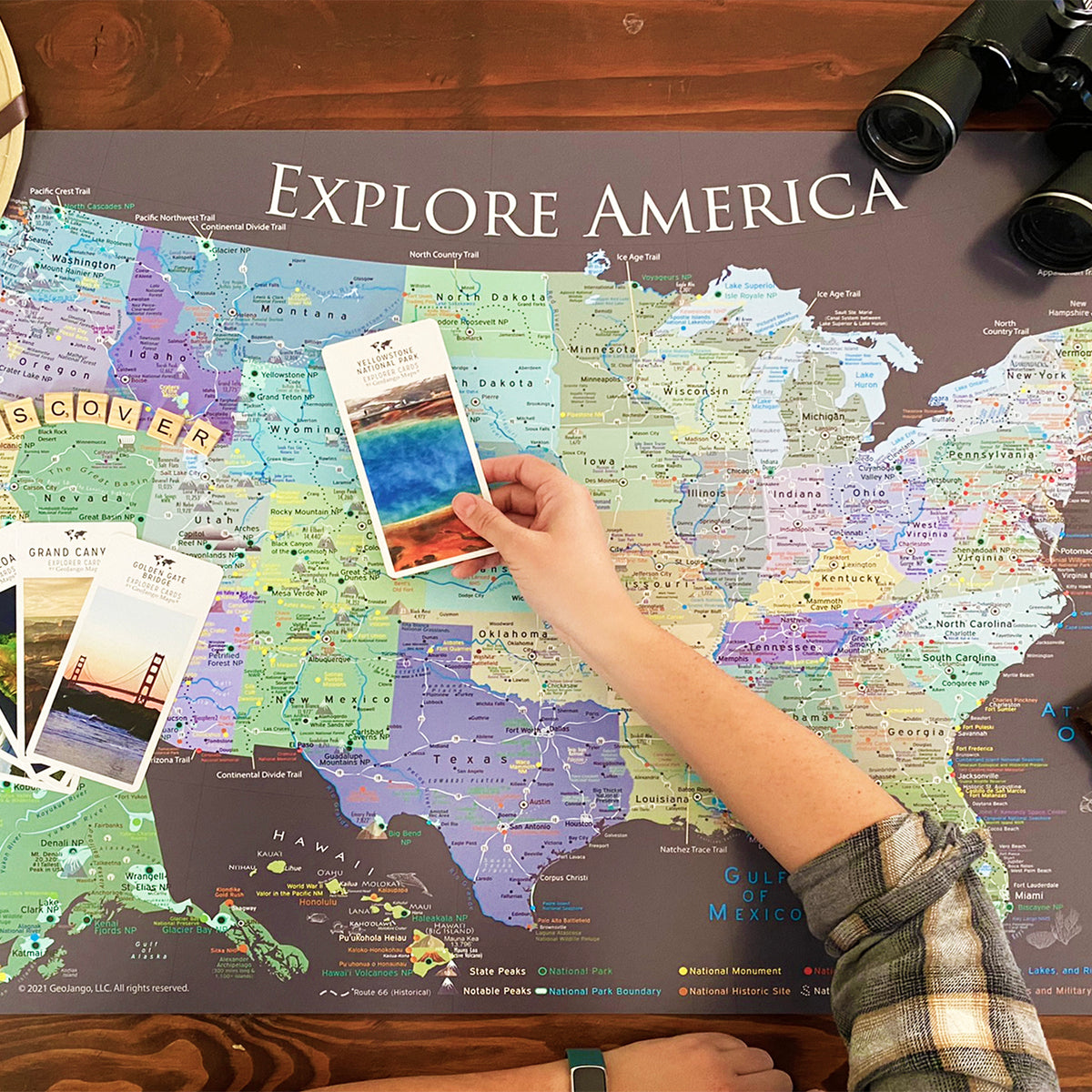 US National Parks Map - Modern Slate Edition – GeoJango Maps