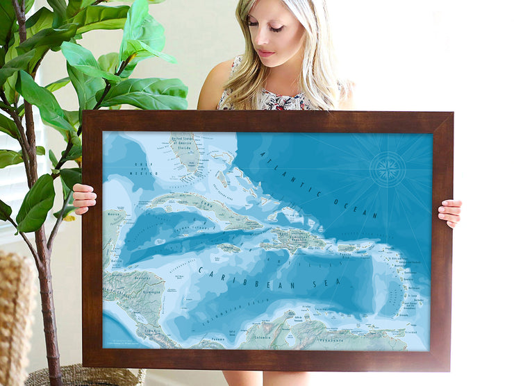 Nautical Map of the Caribbean - Wall Art – GeoJango Maps
