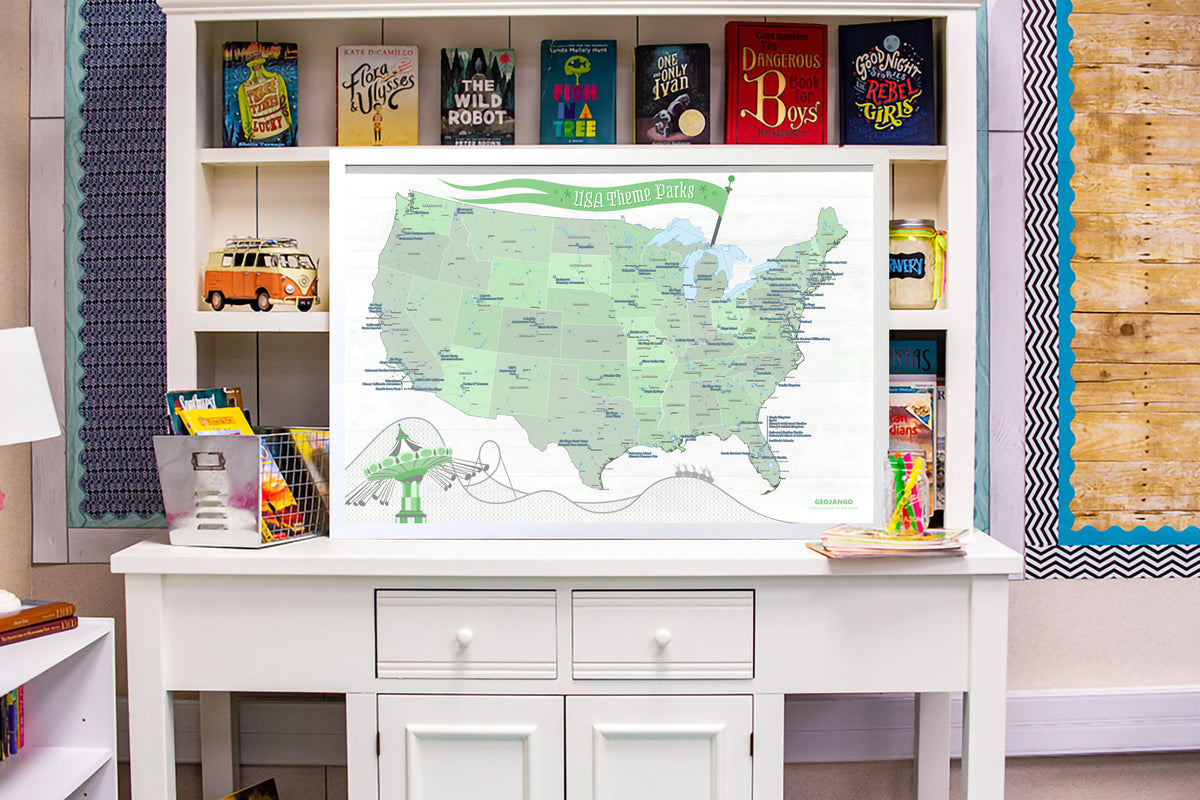 Theme Park in USA Map | Best Amusement Parks Map – GeoJango Maps