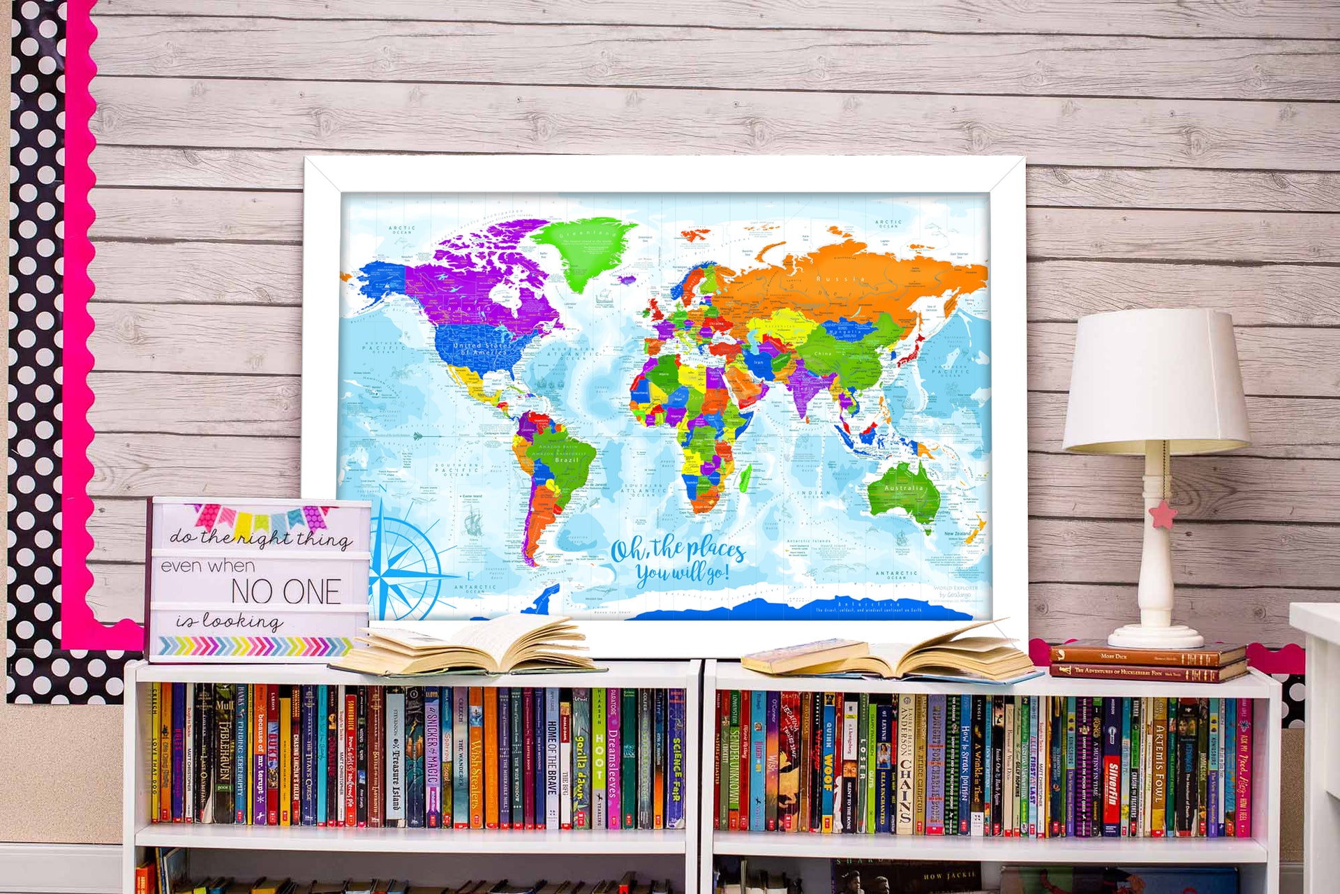 Kids World Push Pin Map - Purple Edition – GeoJango Maps