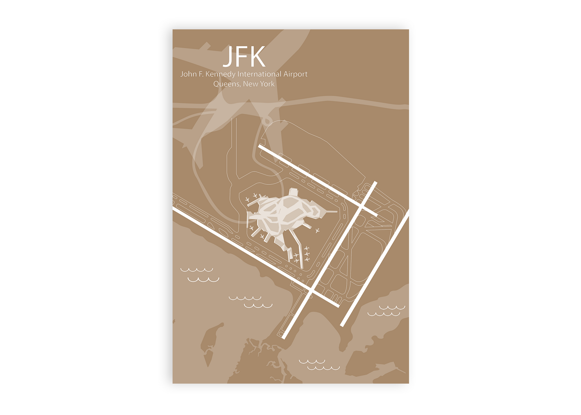 JFK - John F. Kennedy Airport Runway Map – GeoJango Maps