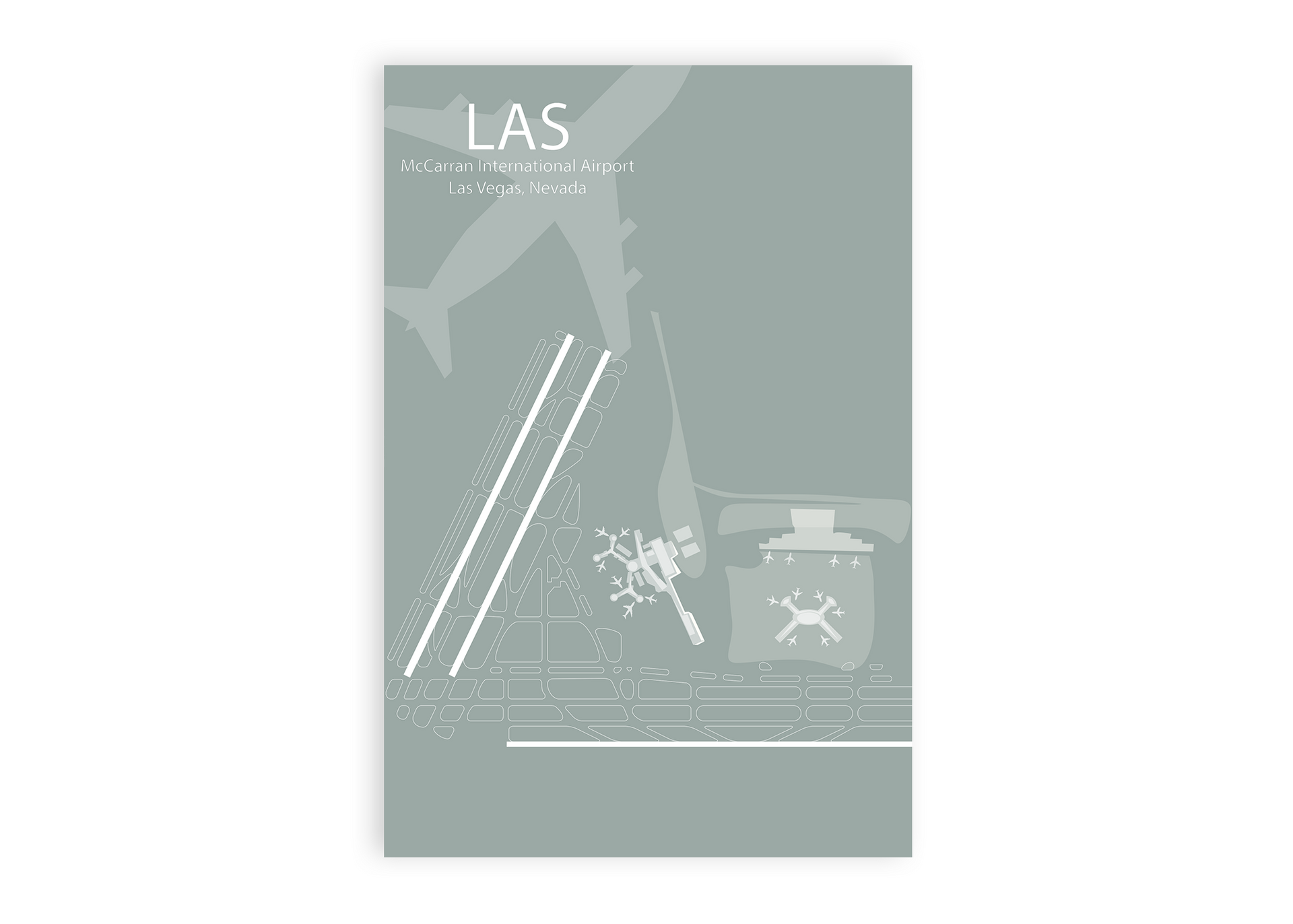 LAS - Las Vegas Harry Reid Airport Map – GeoJango Maps