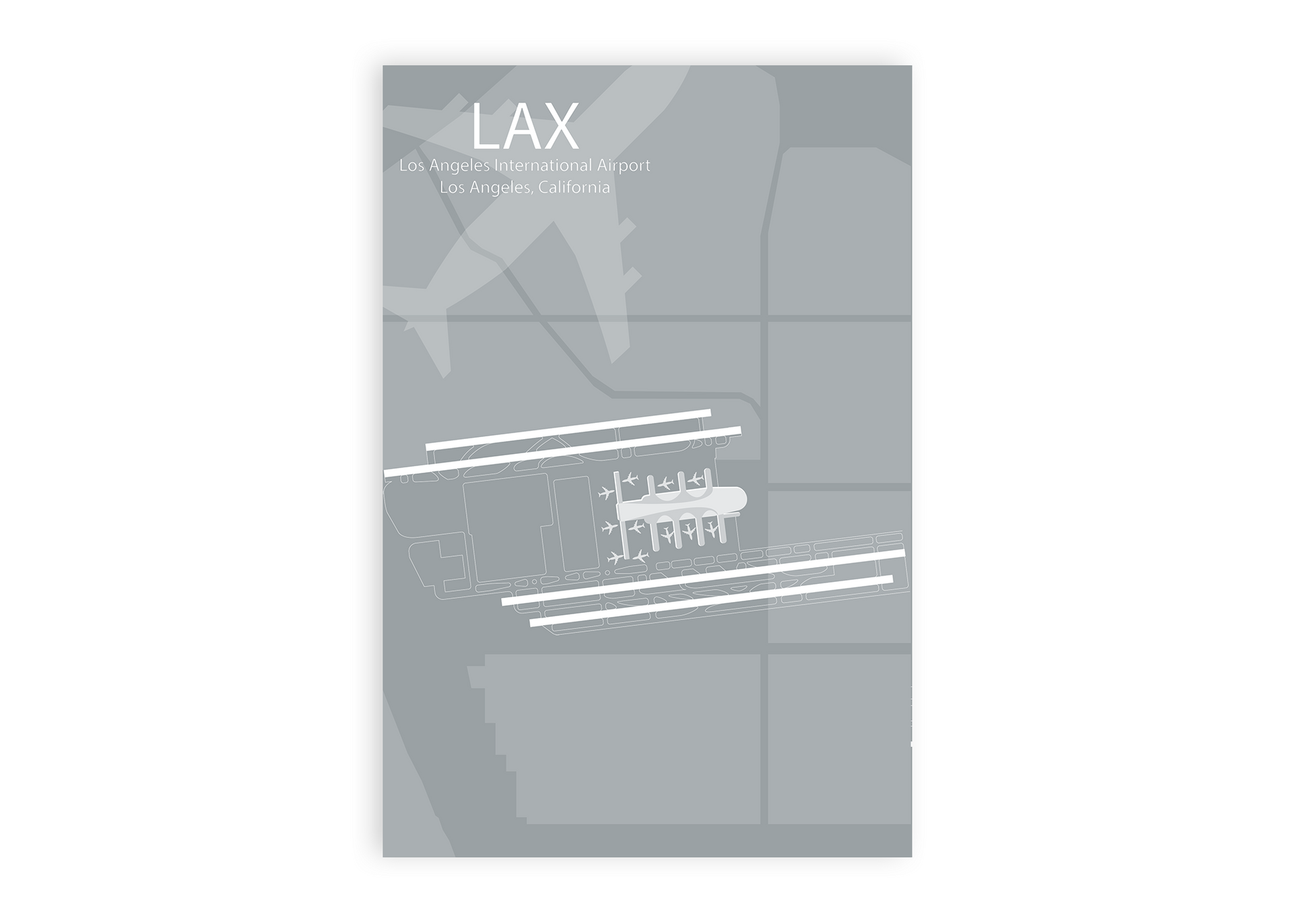 LAX - Los Angeles Airport Runway Map – GeoJango Maps