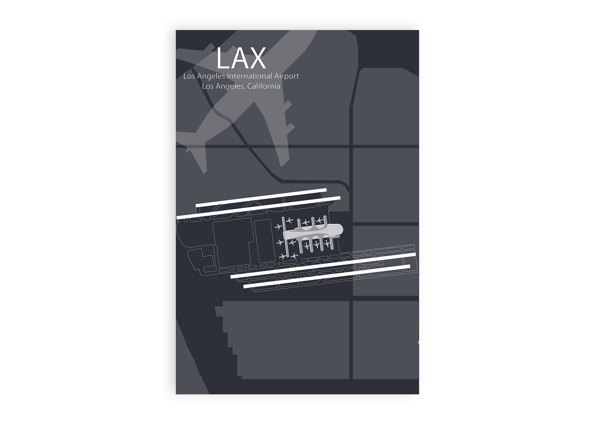 LAX - Los Angeles Airport Runway Map – GeoJango Maps