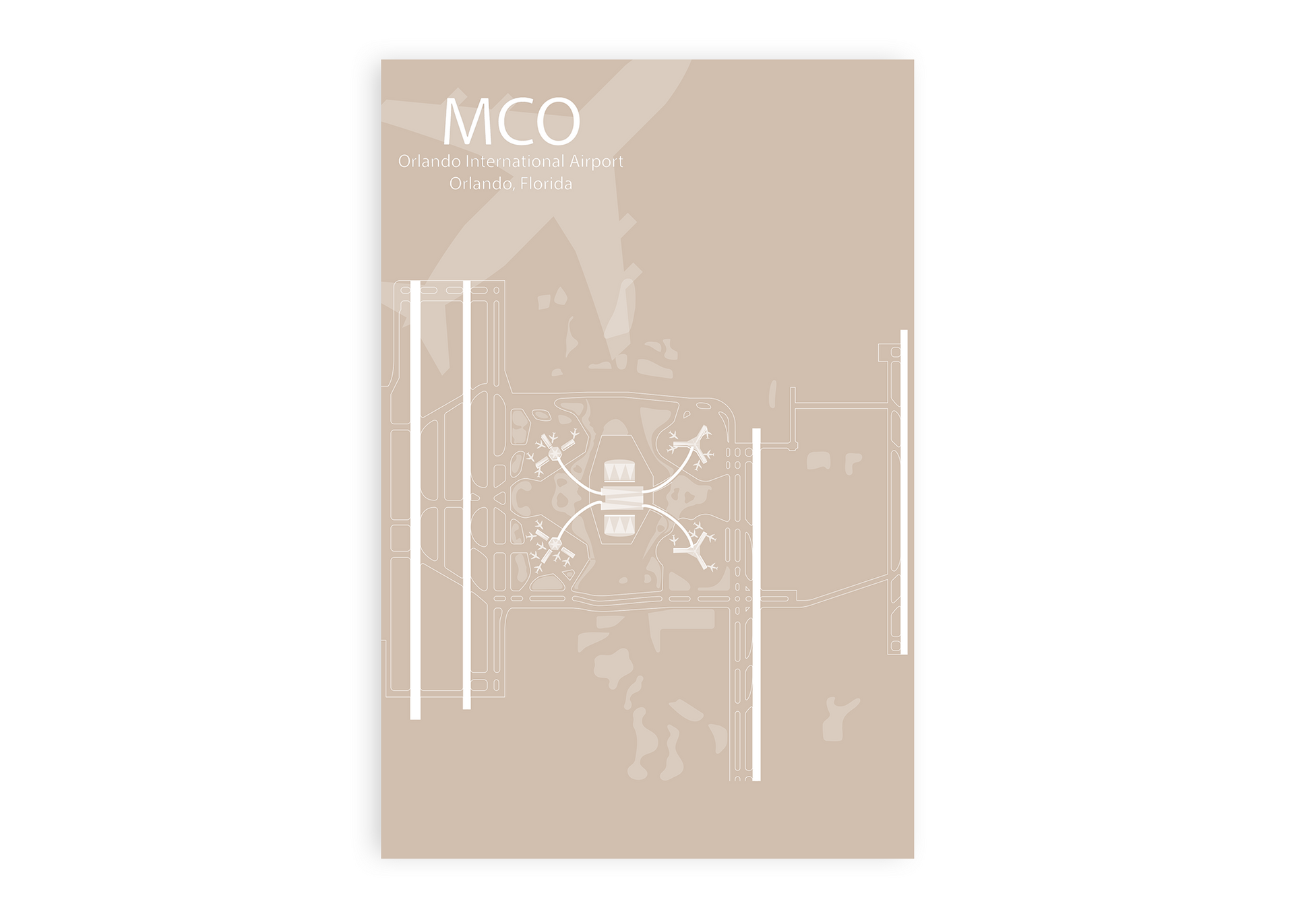 MCO - Orlando Airport Runway Map – GeoJango Maps