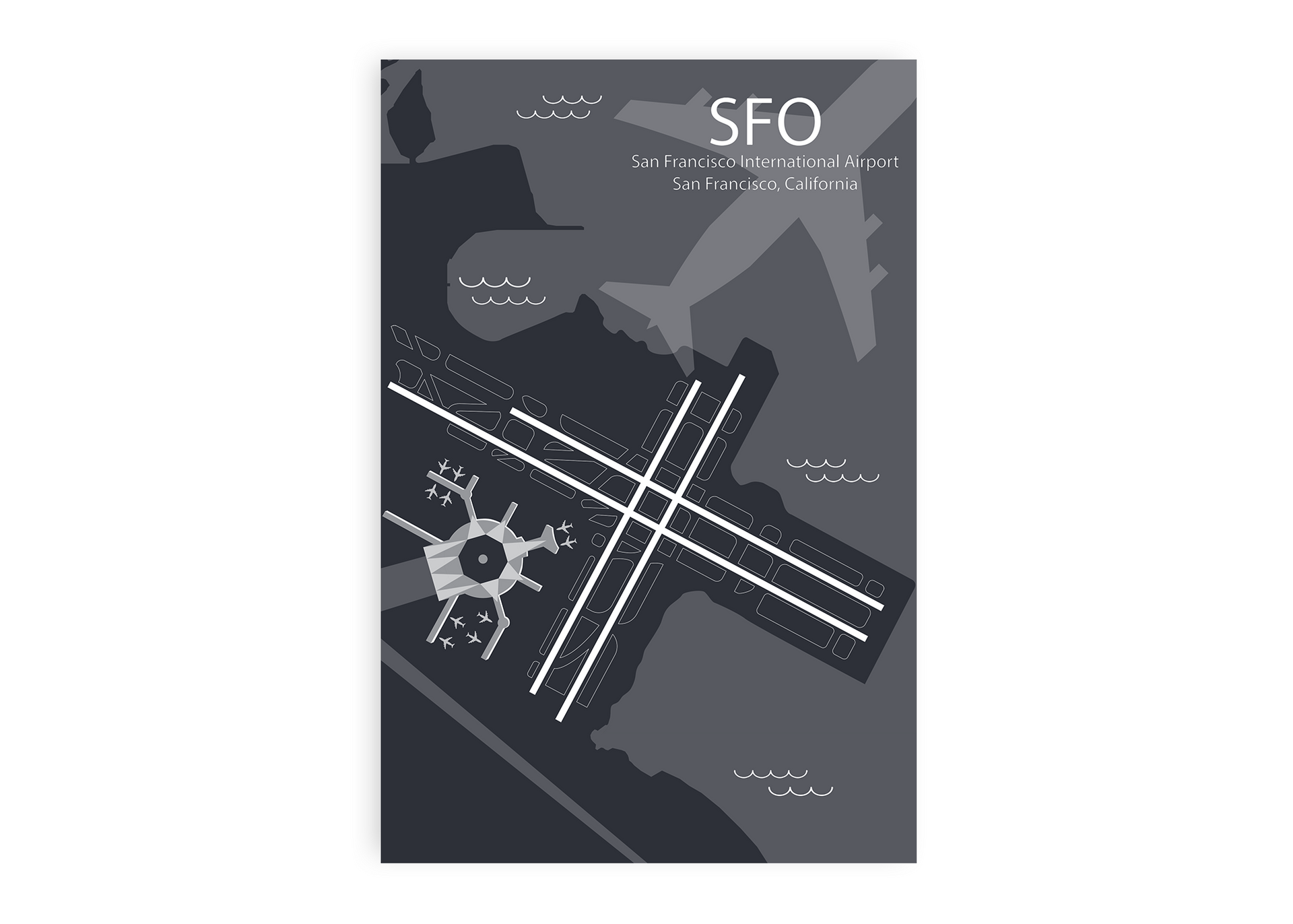 SFO San Francisco Airport Map – GeoJango Maps