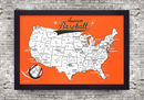 Baseball Stadium Map - Framed - SF Giants – GeoJango Maps