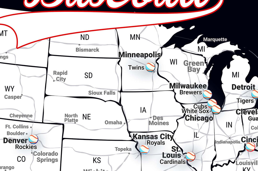 Baseball Teams Map – GeoJango Maps