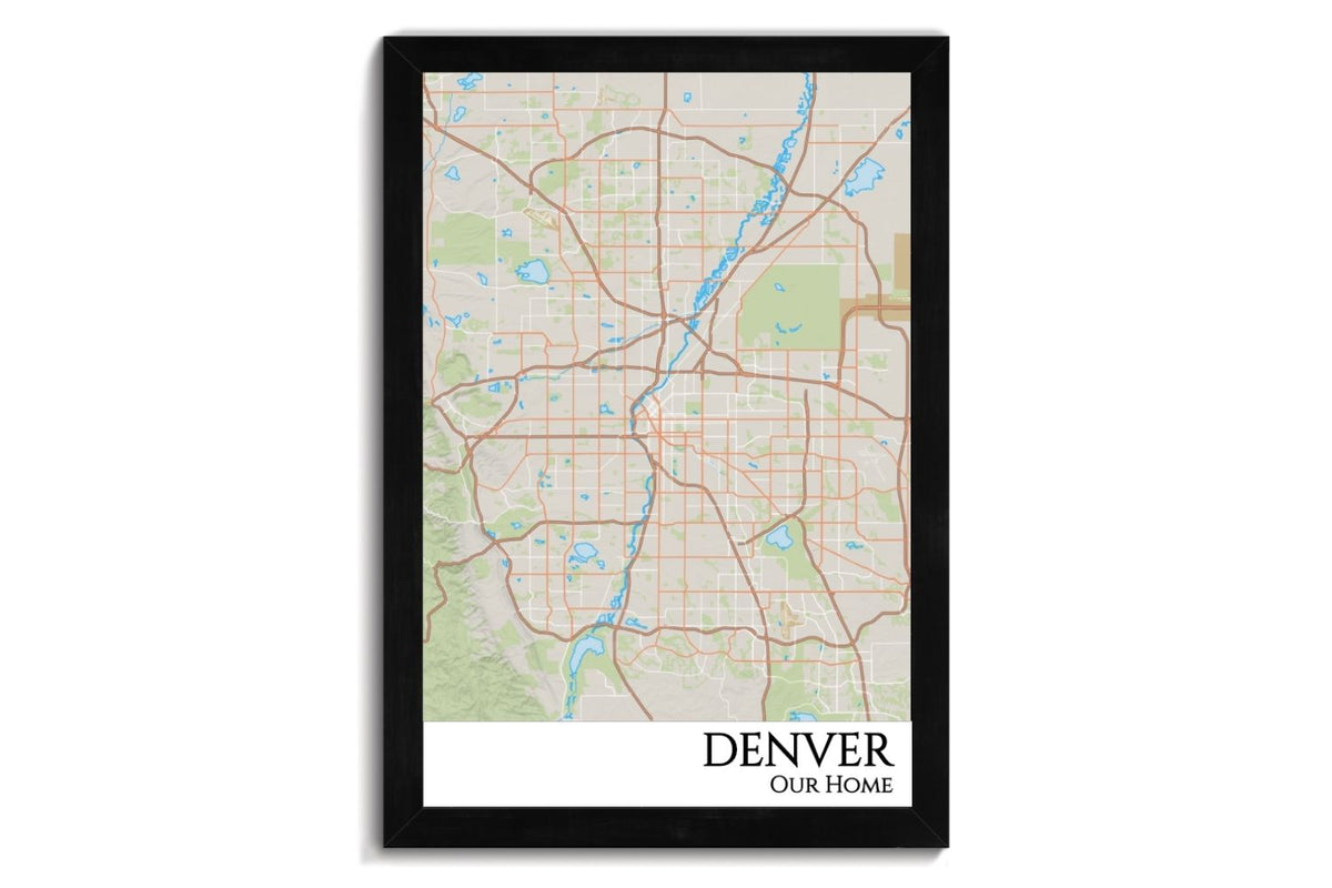 Denver Colorado City Push Pin Map – GeoJango Maps
