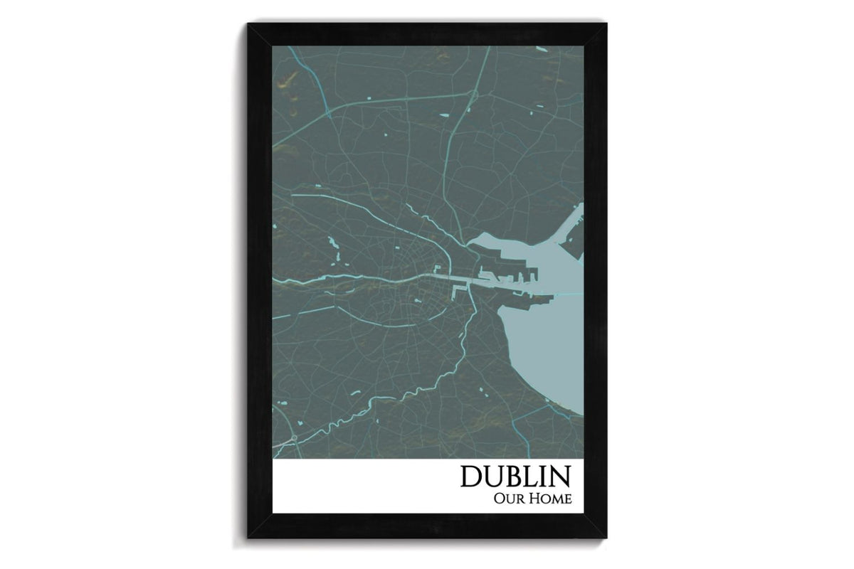 Dublin Ireland City Push Pin Map – GeoJango Maps