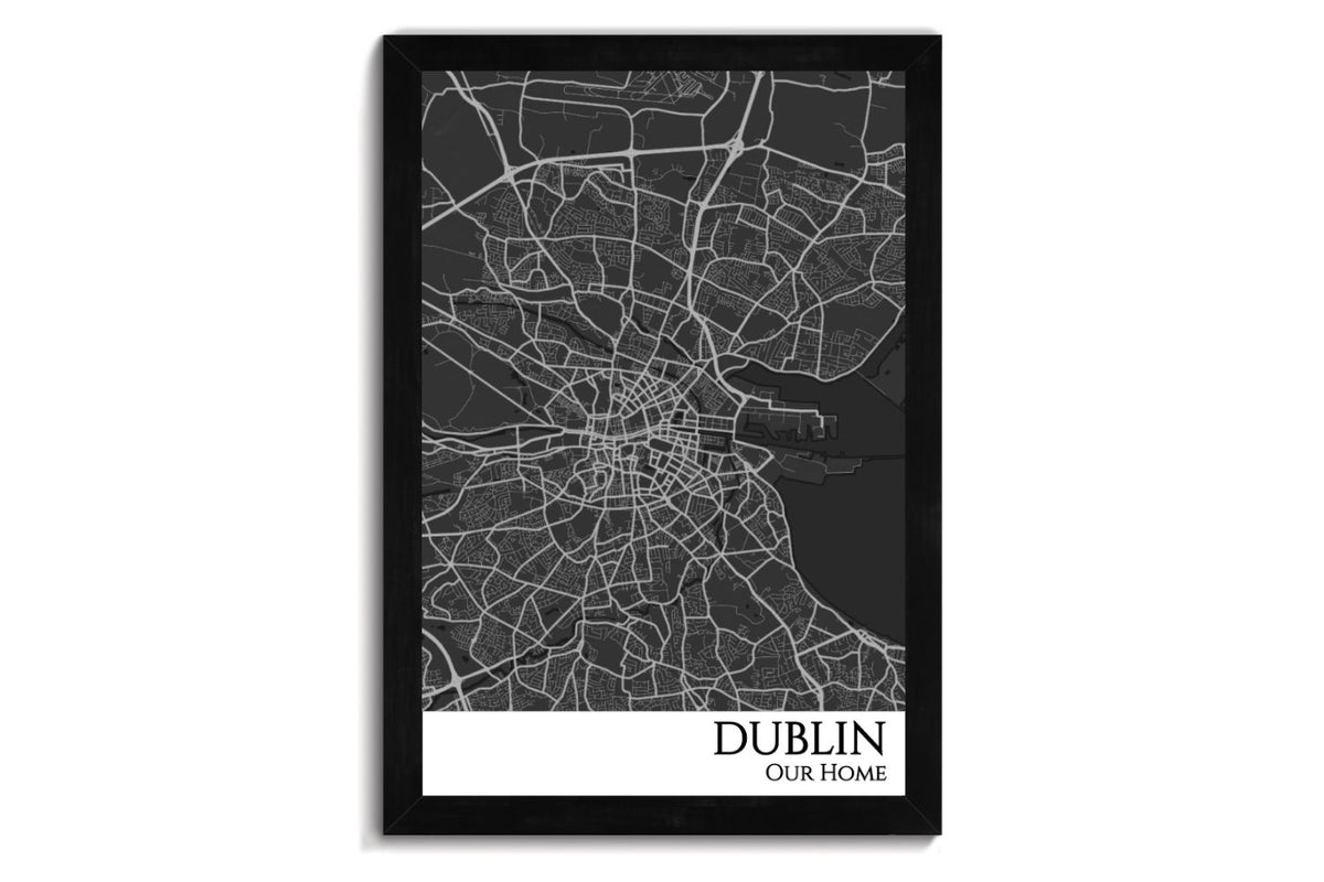 Dublin Ireland City Push Pin Map – GeoJango Maps