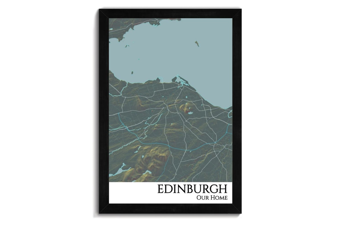 Edinburgh Street Framed Pin Map Wall Art – GeoJango Maps