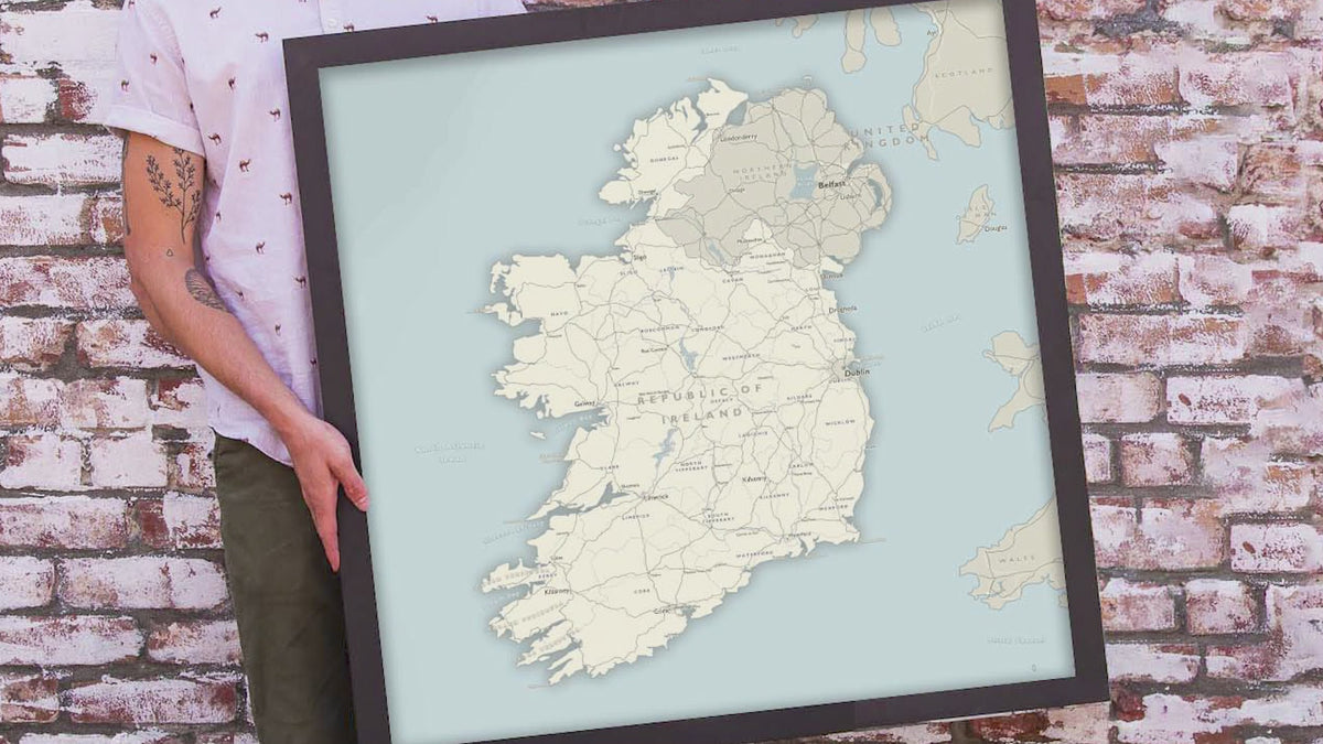 Wall Map of Ireland – GeoJango Maps