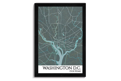Washington DC City Push Pin Map – GeoJango Maps
