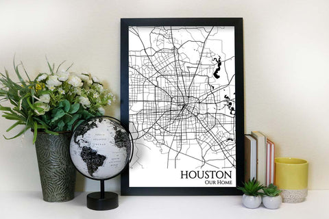 Houston Texas City Push Pin Map – GeoJango Maps