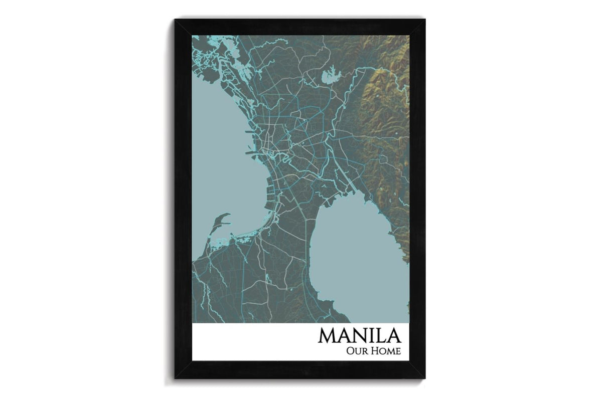 Manila City Streets Push Pin Map Wall Art – GeoJango Maps