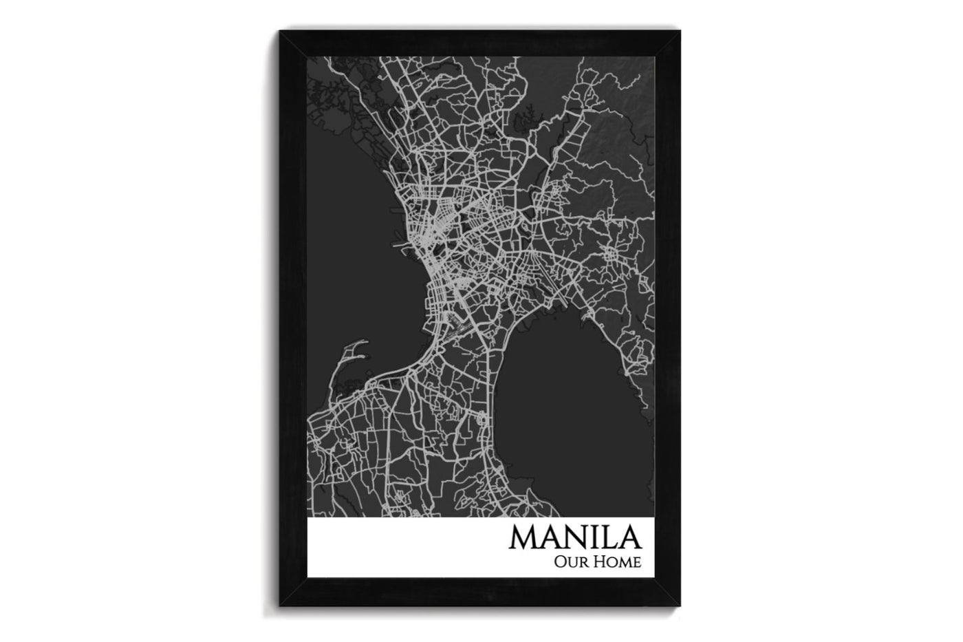 Manila City Streets Push Pin Map Wall Art – GeoJango Maps