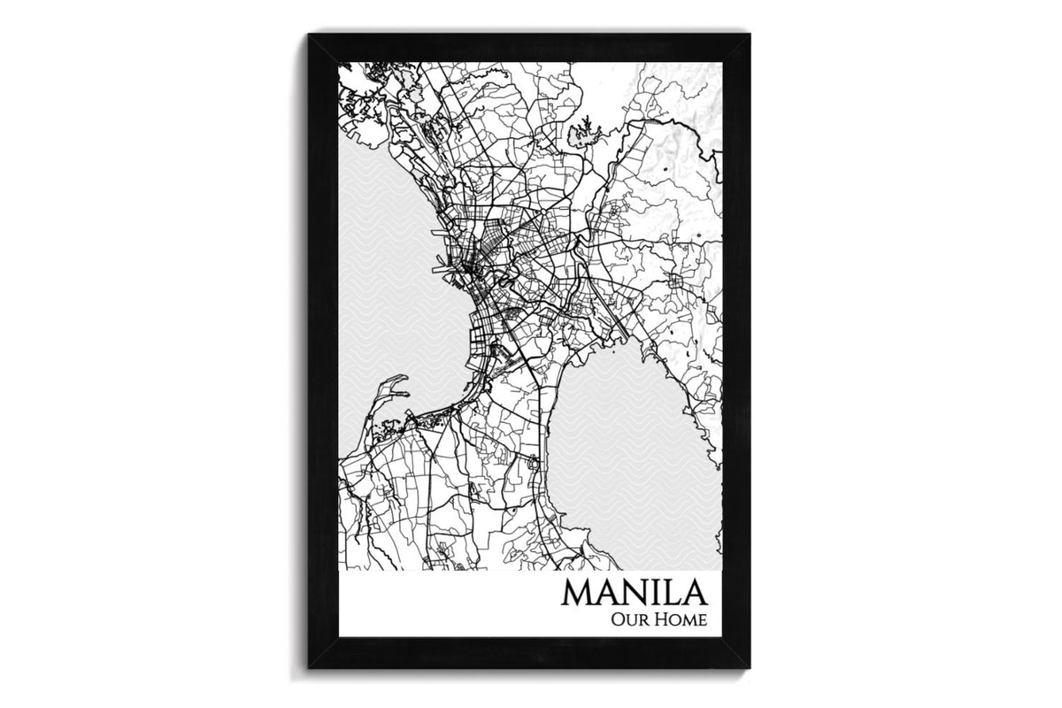 Manila City Streets Push Pin Map Wall Art – GeoJango Maps