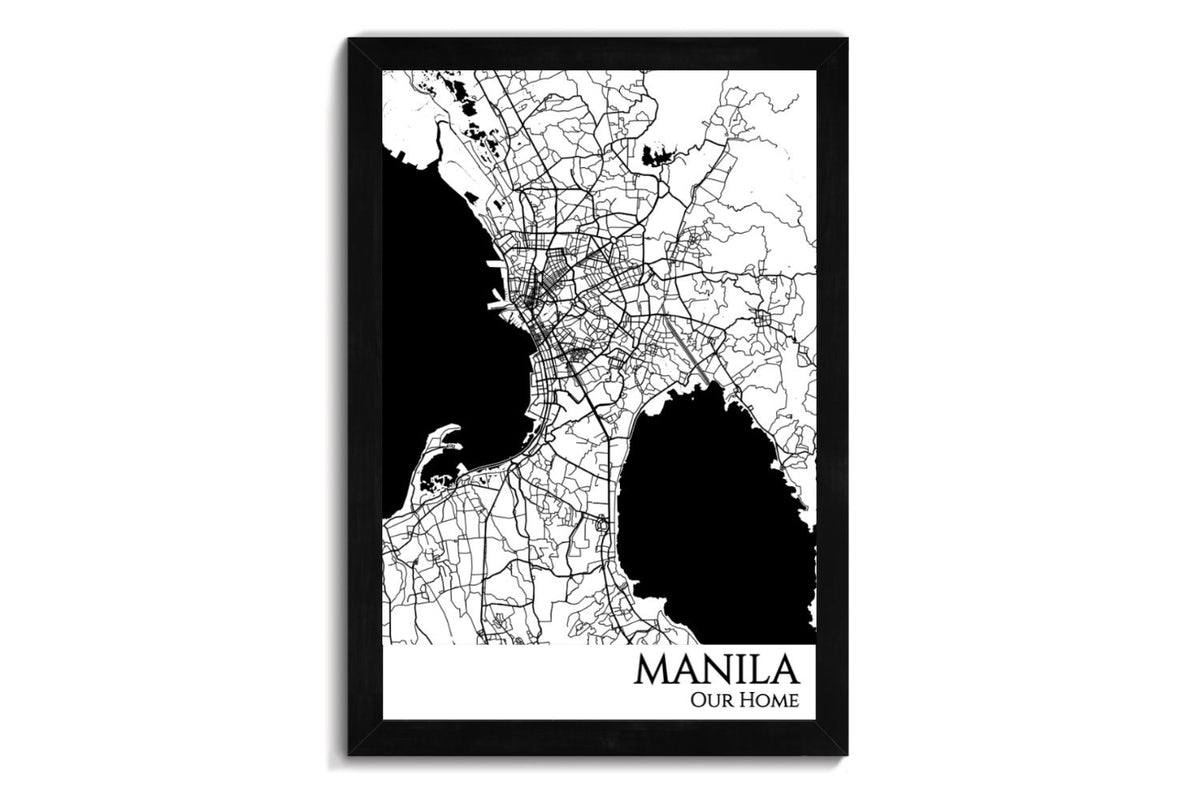 Manila City Streets Push Pin Map Wall Art – GeoJango Maps