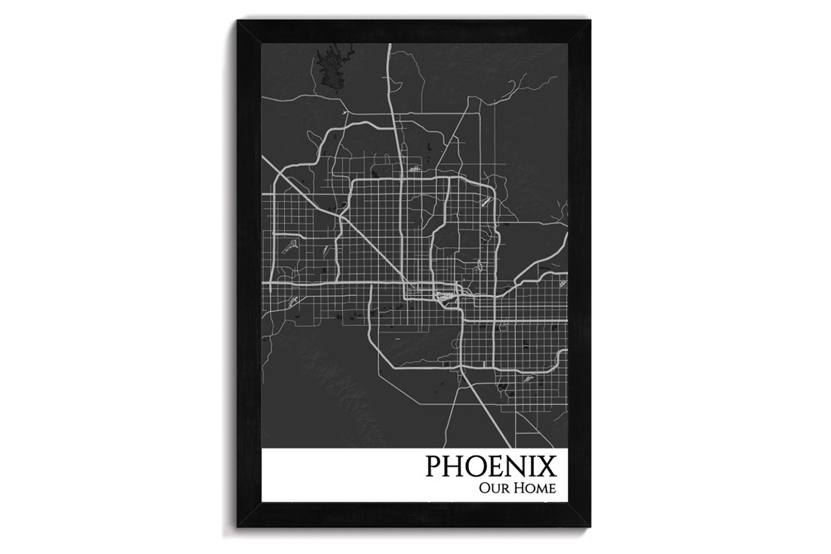 Phoenix Arizona City Push Pin Map – GeoJango Maps