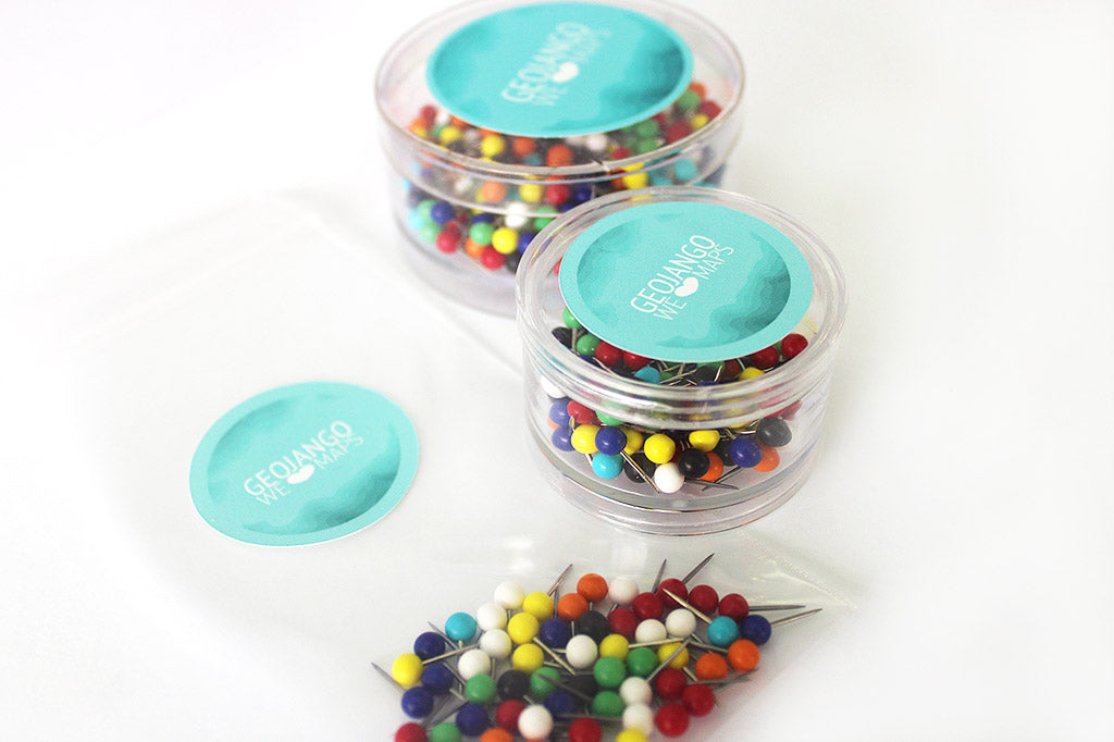 Map Push Pins - Multi-Colored Pins – GeoJango Maps