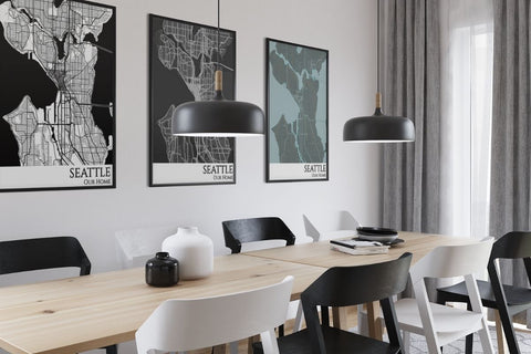 Framed City Street Map - Select Your City – GeoJango Maps