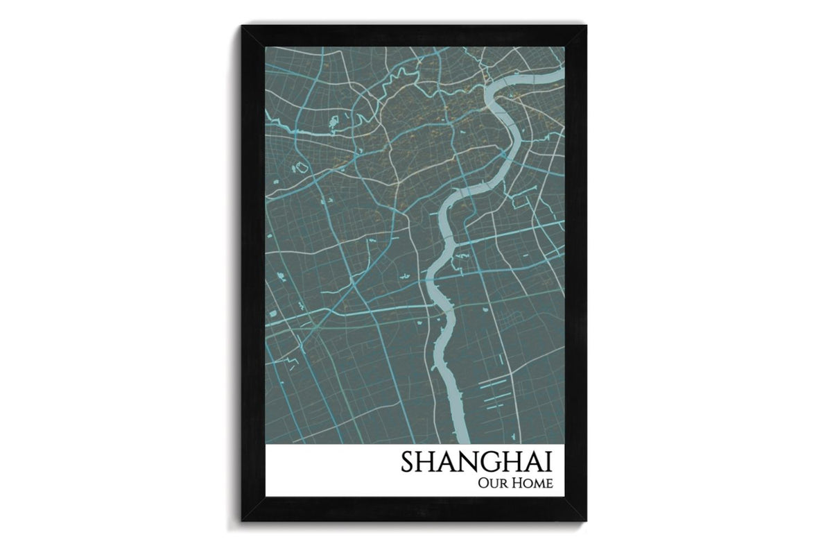 Shanghai China City Push Pin Map – GeoJango Maps