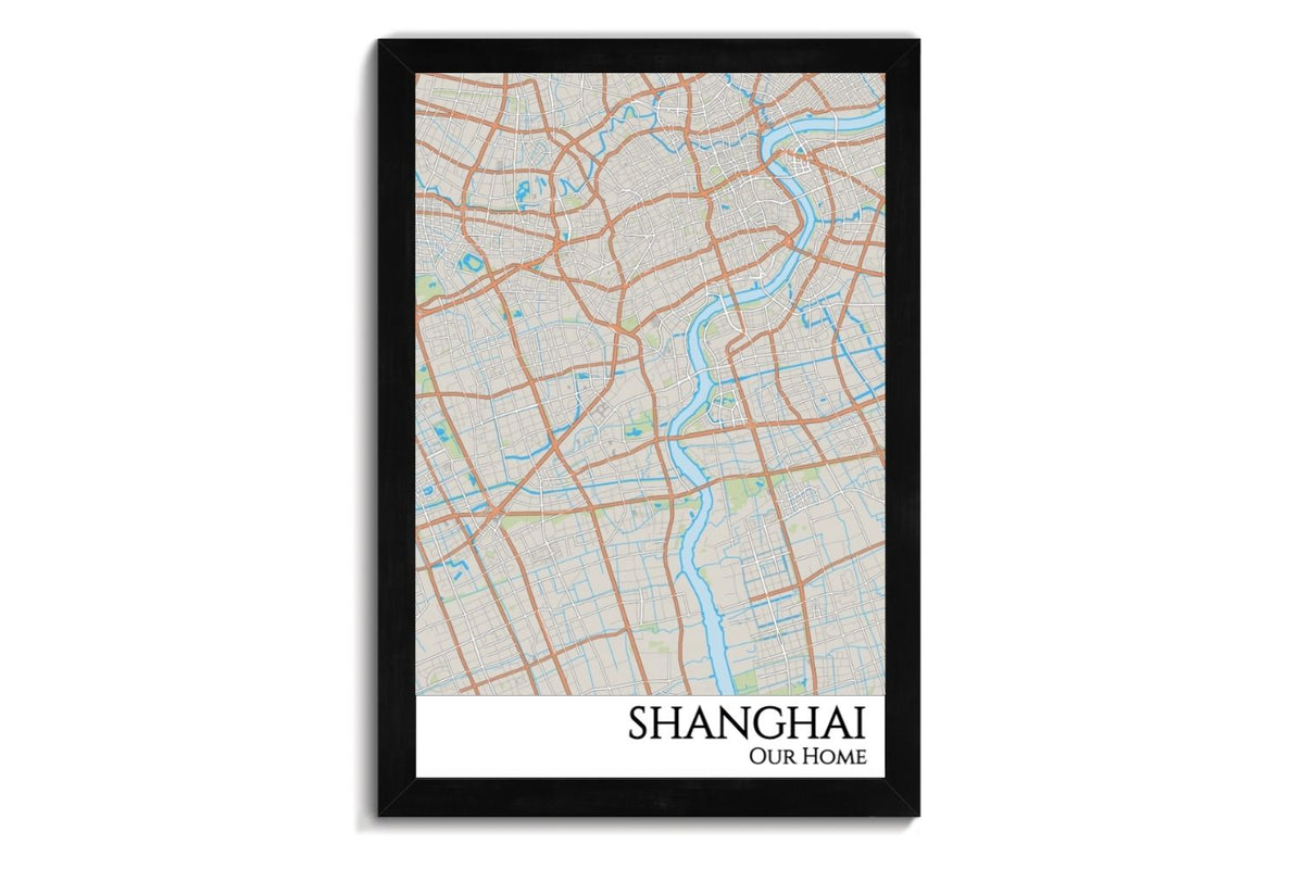Shanghai China City Push Pin Map – GeoJango Maps