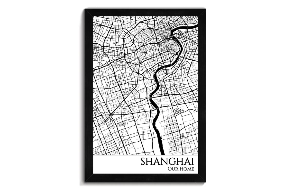 Shanghai China City Push Pin Map – GeoJango Maps
