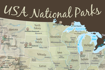 National Parks Sticker Map - Track USA Travels – GeoJango Maps