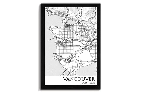 Vancouver Canada Push Pin Map – GeoJango Maps