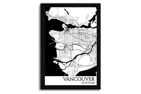 Vancouver Canada Push Pin Map – GeoJango Maps